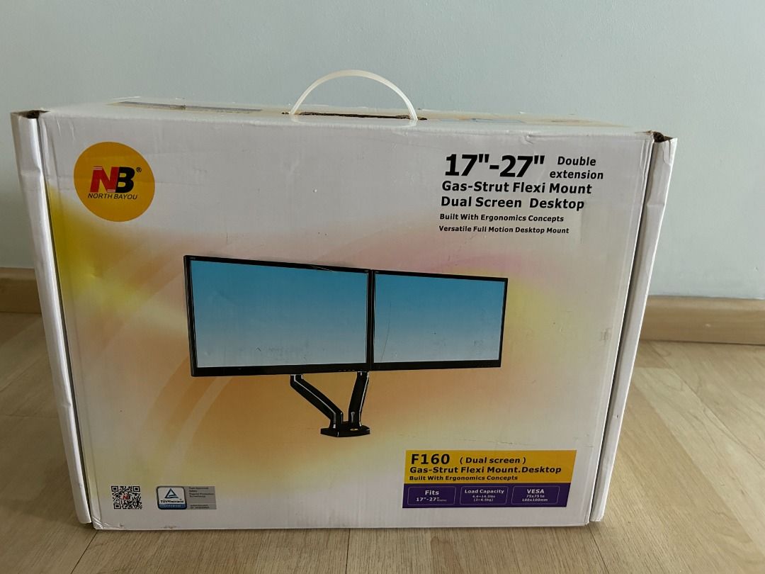 F160 (Dual Screen) Gas-Strut Flexi Mount-Desktop, TV & Home Appliances ...
