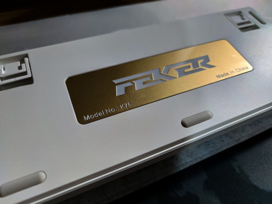 Feker K75 Mechanical Keyboard (Trimode, RGB, Hotswappable, with Large Customizable Screen Knob ...