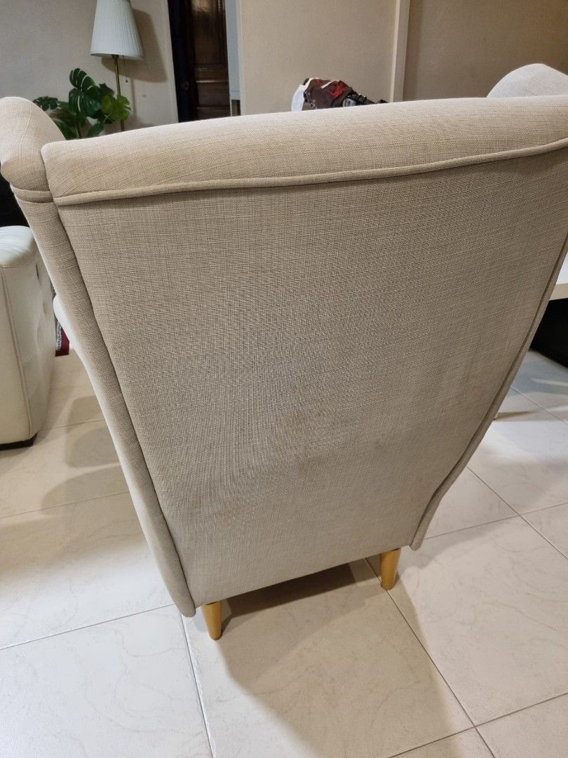 IKEA Armchair with leg rest, Furniture & Home Living, Furniture, Chairs ...