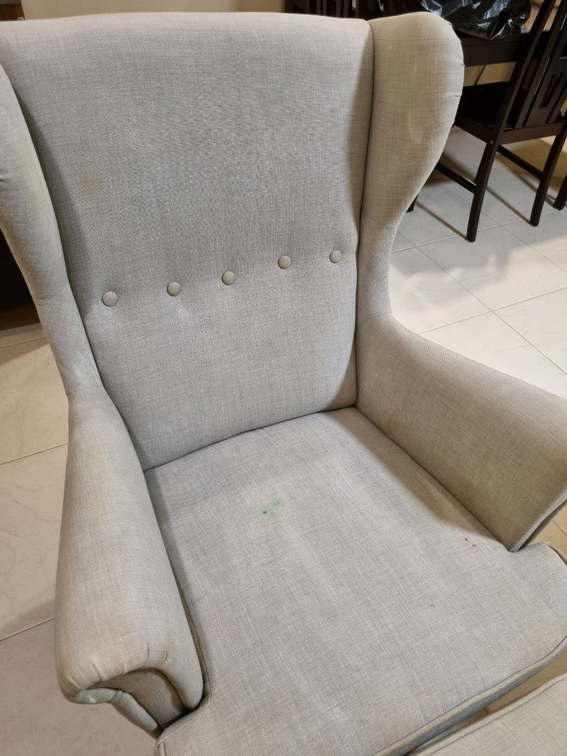 IKEA Armchair with leg rest, Furniture & Home Living, Furniture, Chairs ...