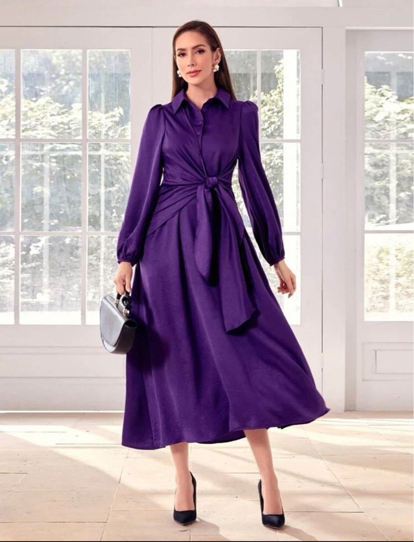 Formal Dress (violet color), Women's Fashion, Dresses & Sets, Dresses ...