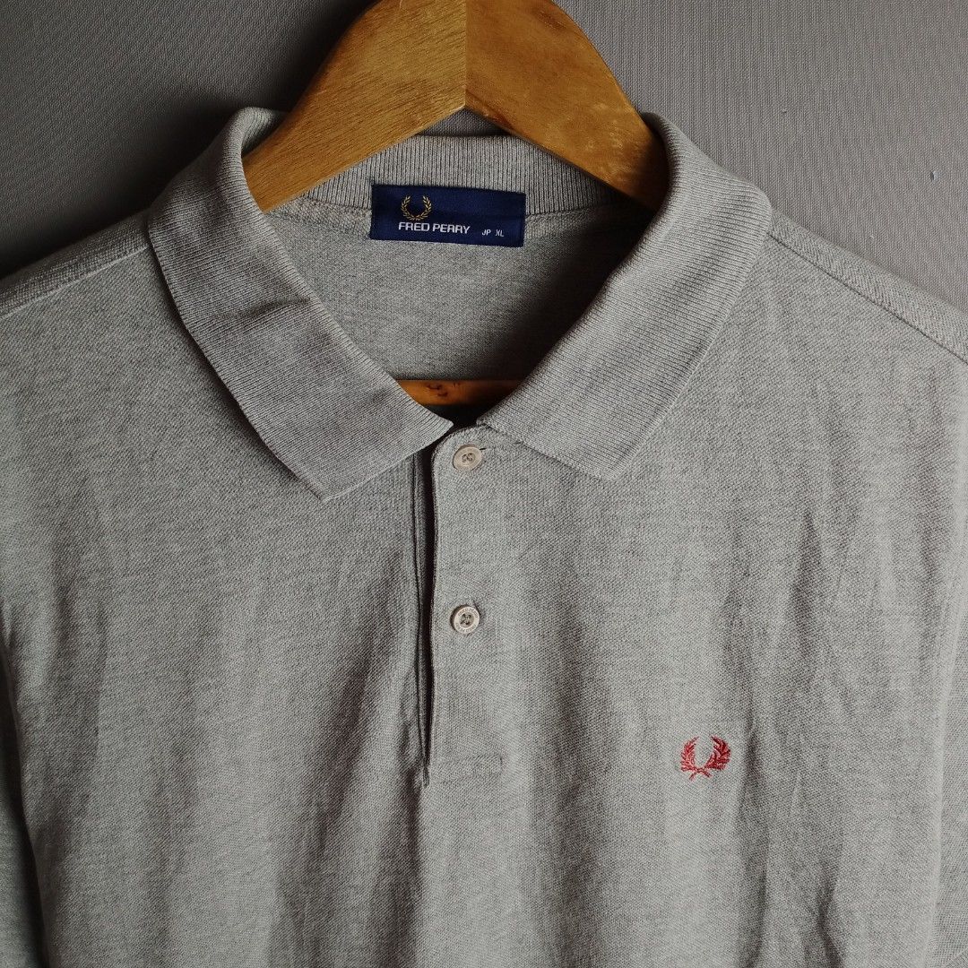 FRED PERRY RED LOGO, Men's Fashion, Tops & Sets, Tshirts & Polo Shirts ...