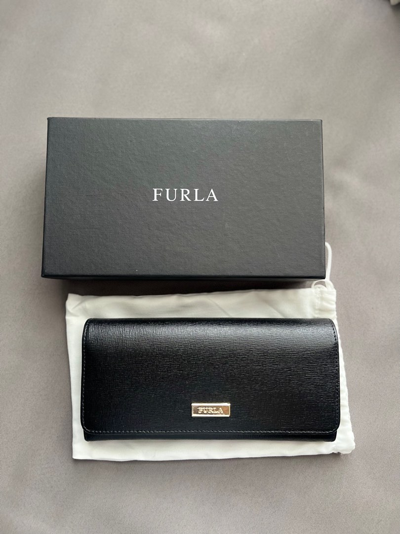 Furla Babylon Bifold Wallet Black, Luxury, Bags & Wallets on Carousell