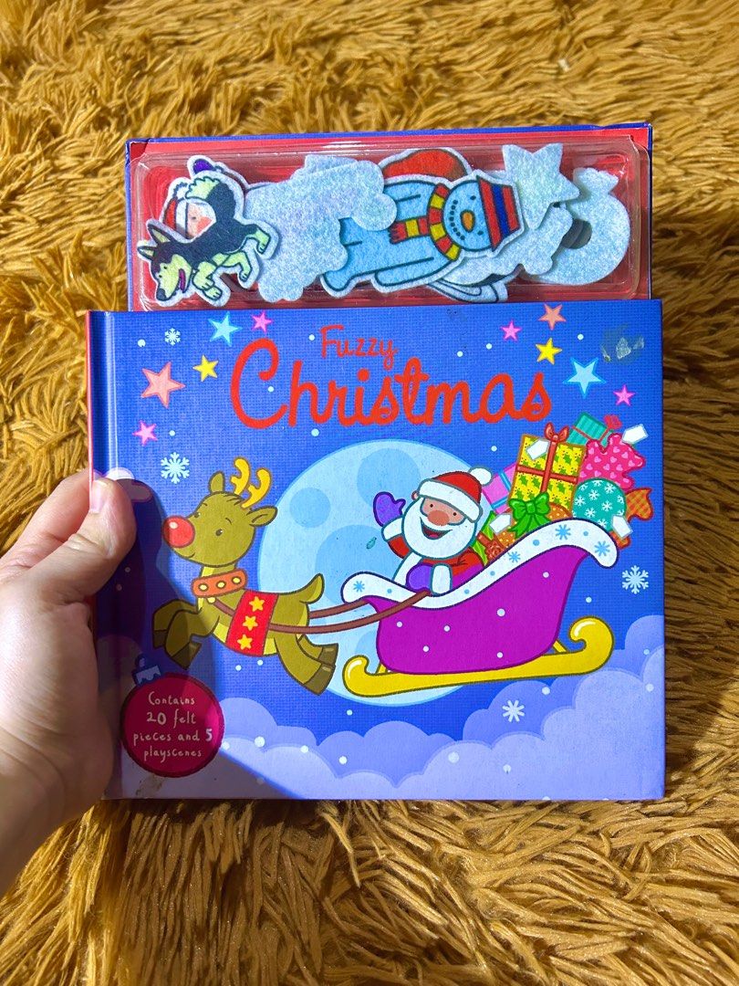 Fuzzy Christmas Felt Interactive Book, Hobbies & Toys, Books ...