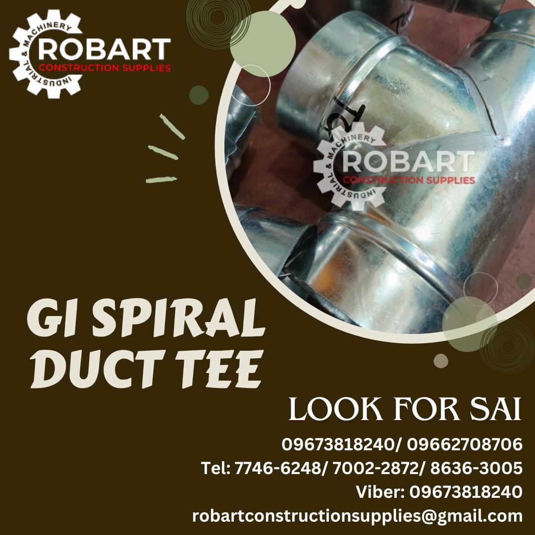 Gi Spiral Duct Tee, Commercial & Industrial, Construction Tools ...