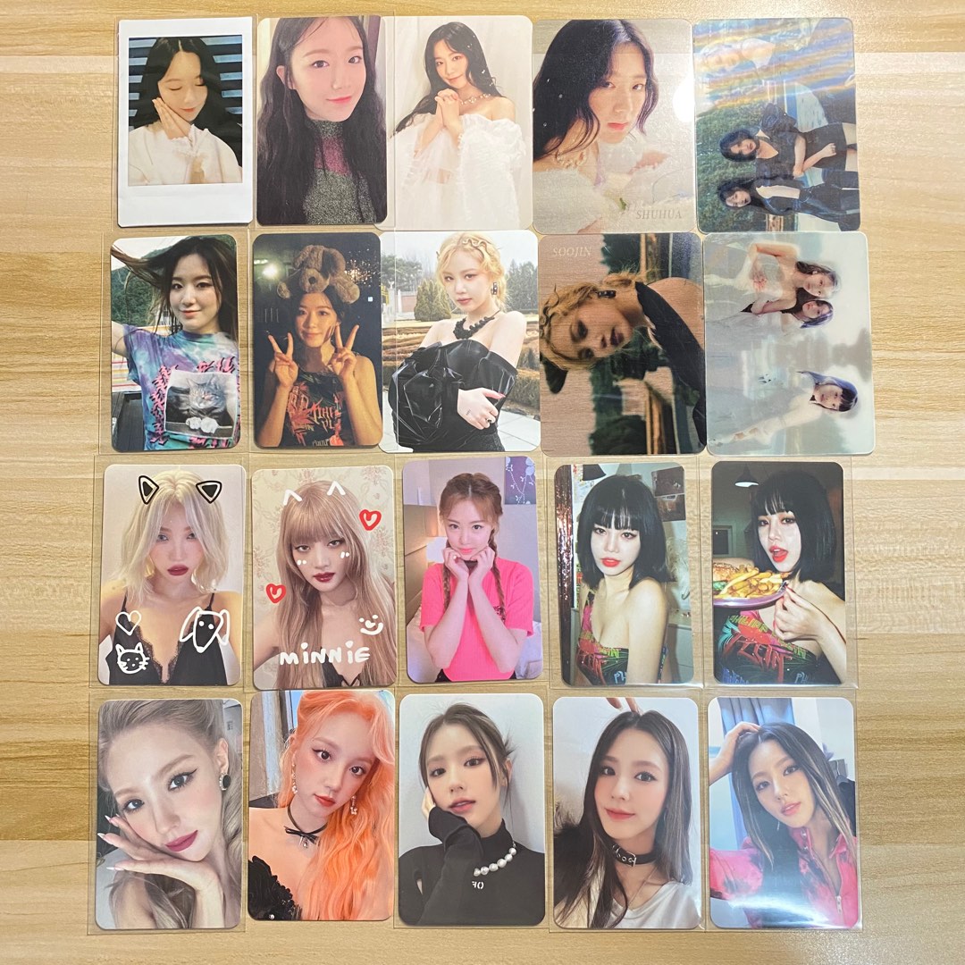 Gidle (g)i-dle photocards pcs albums wts lfb wtt lf miyeon Minnie ...