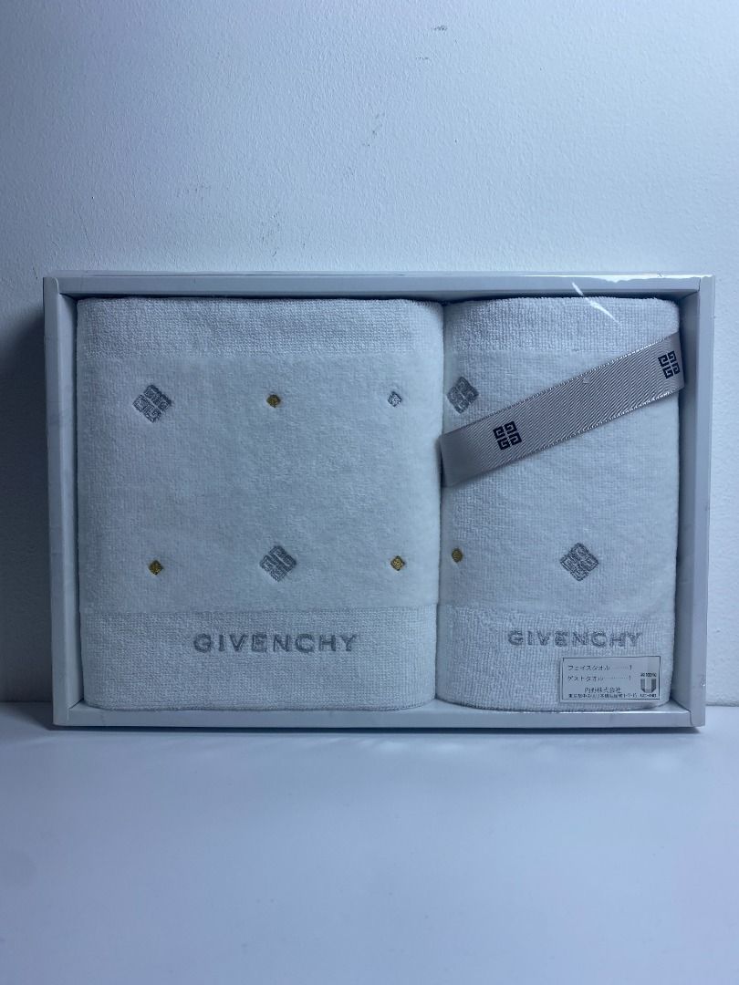 GIVENCHY 2-Piece White Towel, Furniture & Home Living, Bedding & Towels ...