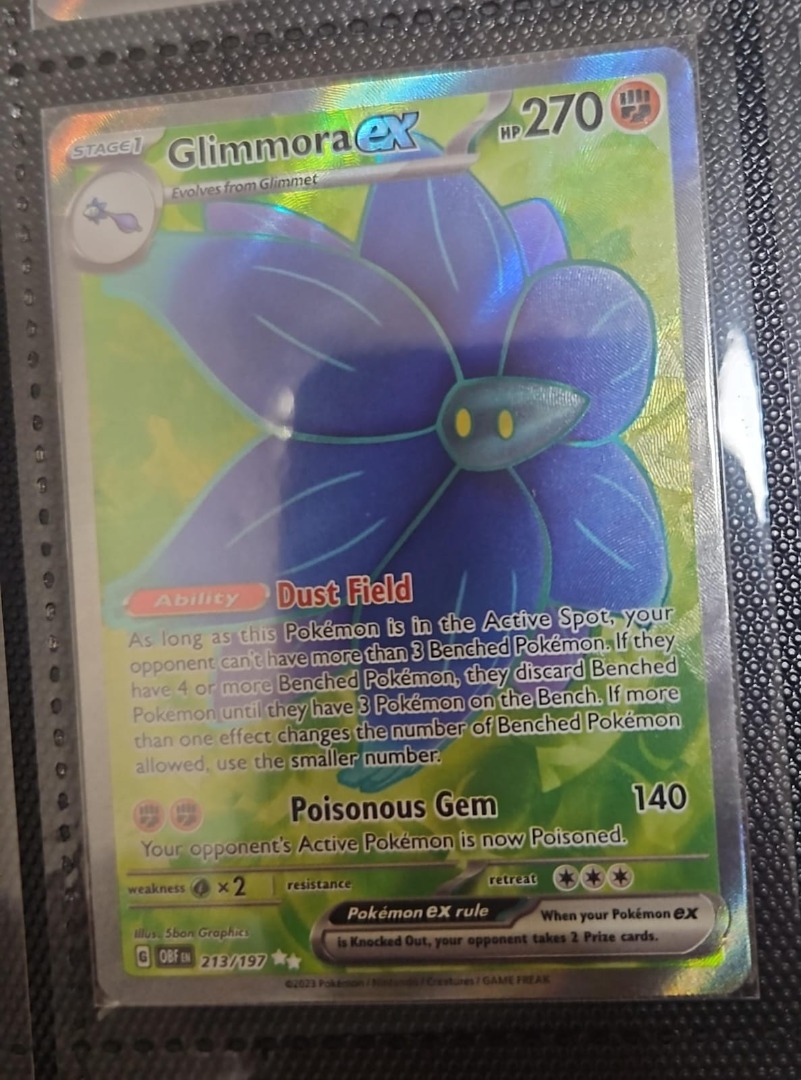 Glimmora ex - Obsidian Flames - Pokemon - Full Art Secret Rare, Hobbies ...