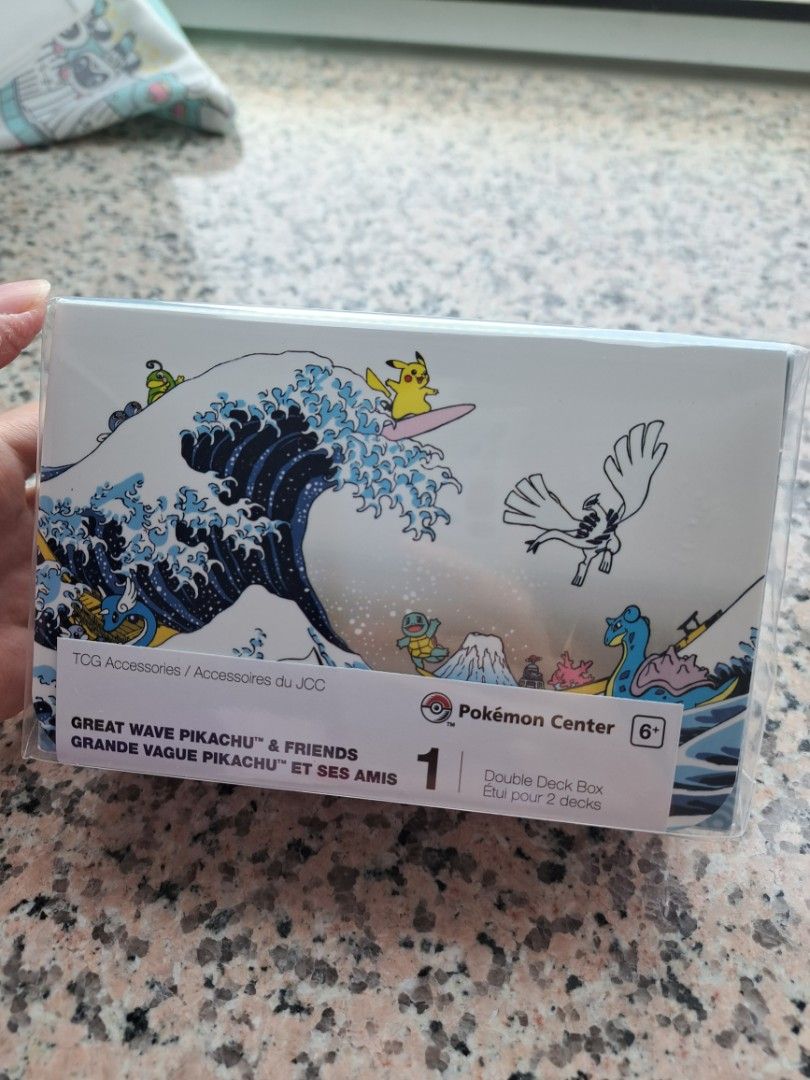 great wave pikachu ptcg double deck box 神奈川美版卡盒 橫濱 2023, 電子遊戲, 遊戲機配件 ...