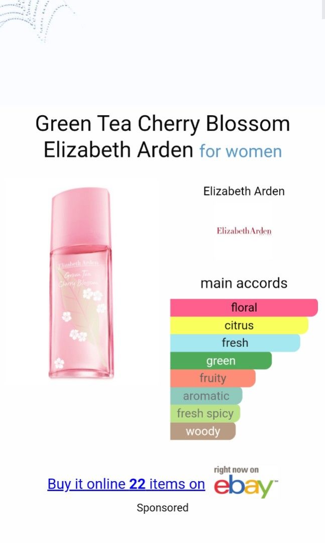 Green Tea Cherry Blossom by ELIZABETH ARDEN Original Tester Eropa (NEW ...