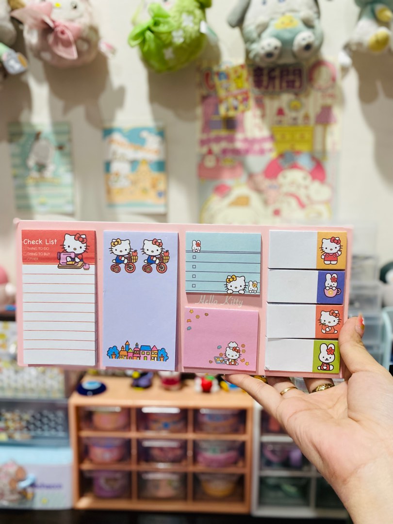 hello kitty sticky memo set, Hobbies & Toys, Stationary & Craft ...