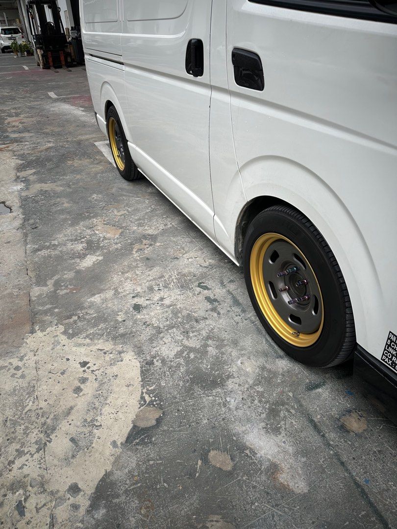 HIACE/NV350 17” Steel Rims with Michelin Tyres, Car Accessories, Tyres & Rims on Carousell