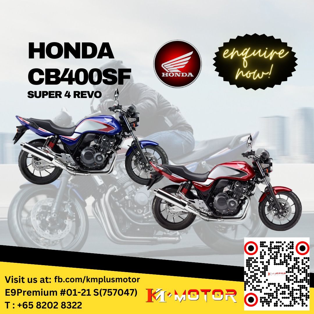 HONDA CB400SF SUPER 4 REVO VTEC BRAND NEW CLASS 2A STREET ROAD BIKE MOTOR MOTORCYCLE BOON SIEW ...