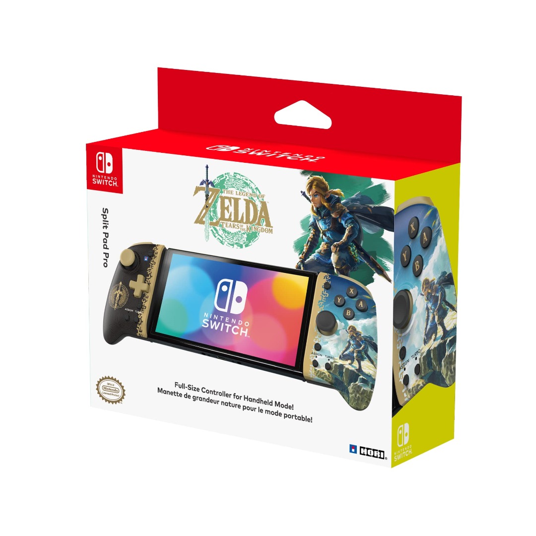 Hori Switch Zelda Tears of the kingdom compact split pad controller ...