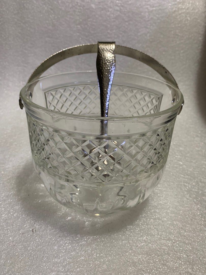 Ice bucket glass w/ ice picker 1970’s, Hobbies & Toys, Memorabilia ...
