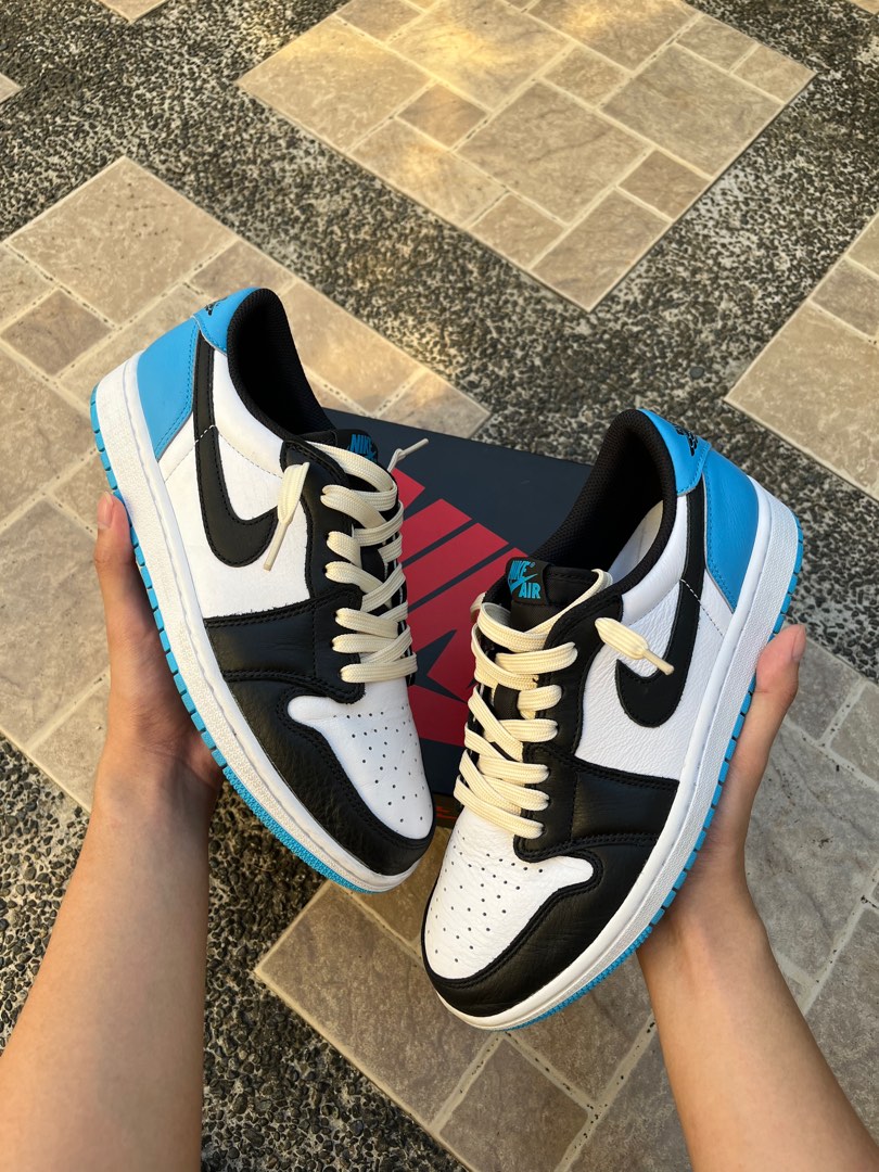 J1 Low retro OG, Powder-Blue, Men's Fashion, Footwear, Sneakers on ...