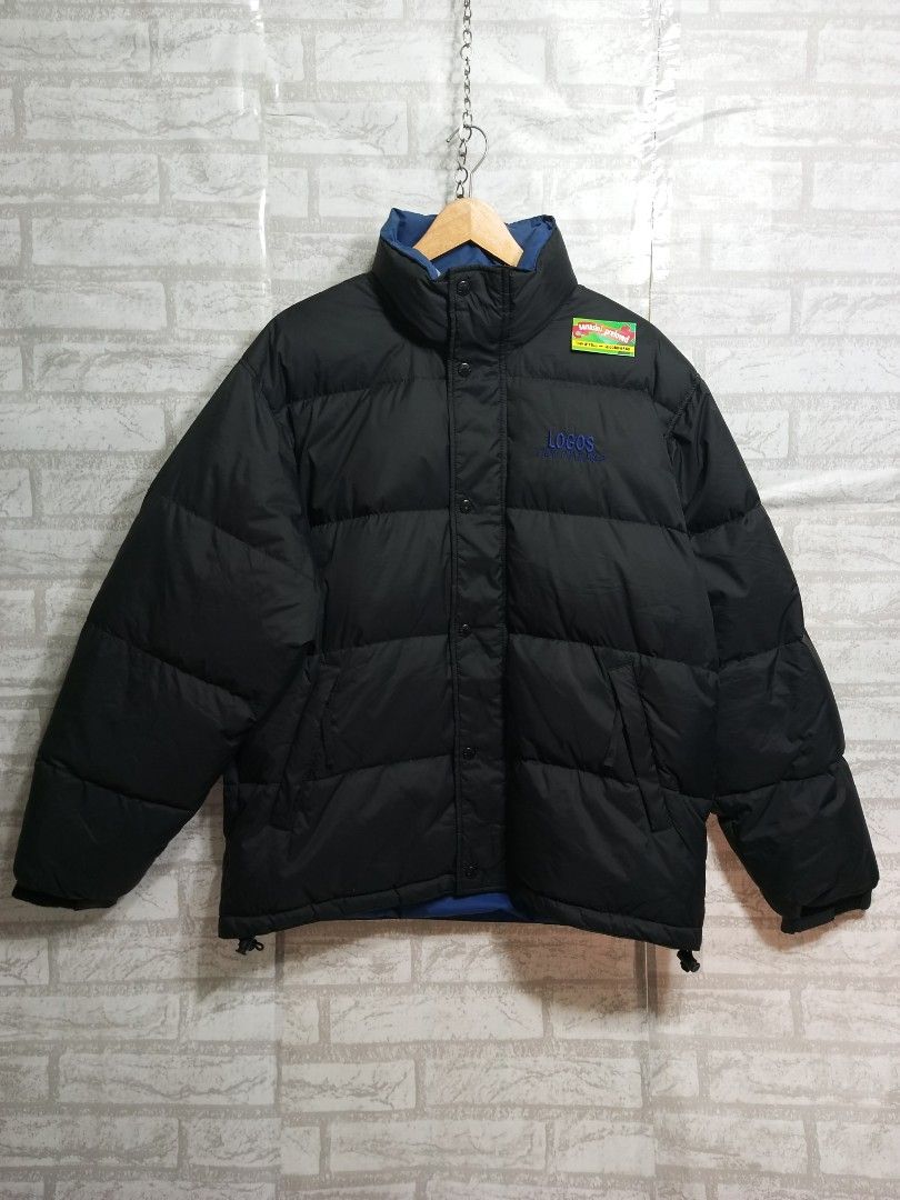 Jacket Puffer Logos, Fesyen Pria, Pakaian , Baju Luaran di Carousell