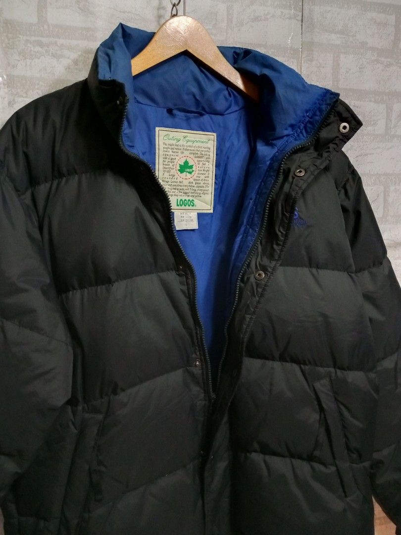 Jacket Puffer Logos, Fesyen Pria, Pakaian , Baju Luaran di Carousell