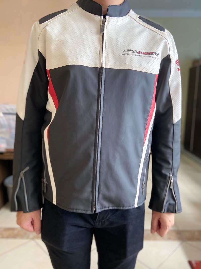 Jaket touring Honda, Fesyen Pria, Pakaian , Baju Luaran di Carousell