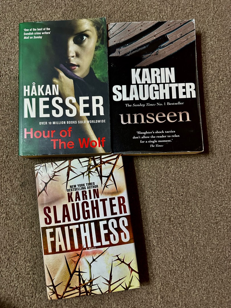 KARIN SLAUGHTER, HAKAN NESSER, JOHN GREEN, CASSANDRA CLARE, CRISYINA ...