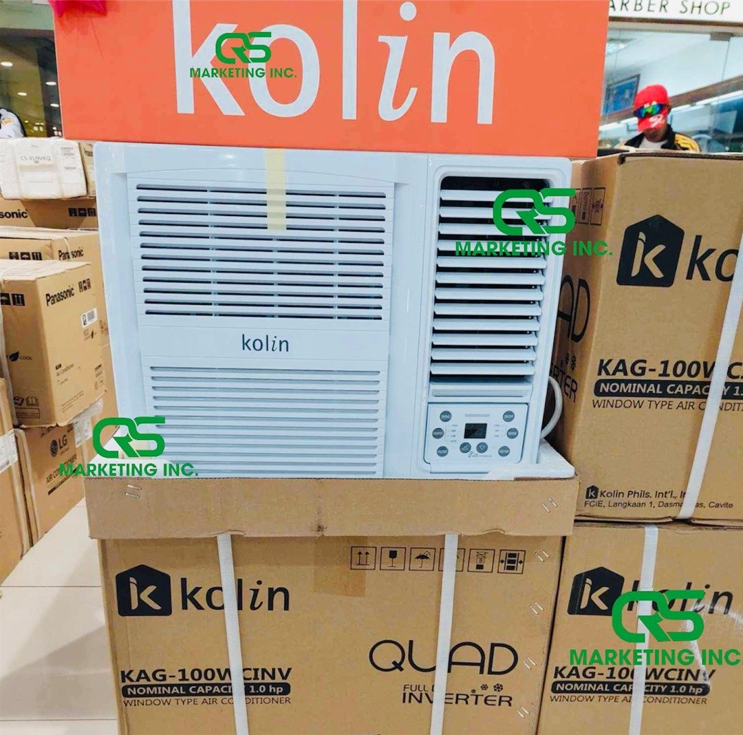 KOLIN WINDOW TYPE FULL DC INVERTER AIRCON KAG75WCINV KAG100WCINV ...