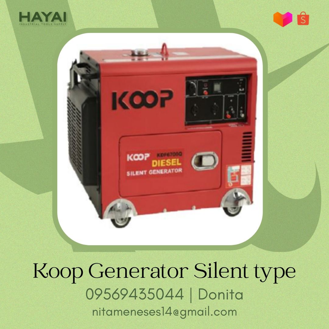 Koop Generator Silent type, Commercial & Industrial, Construction ...