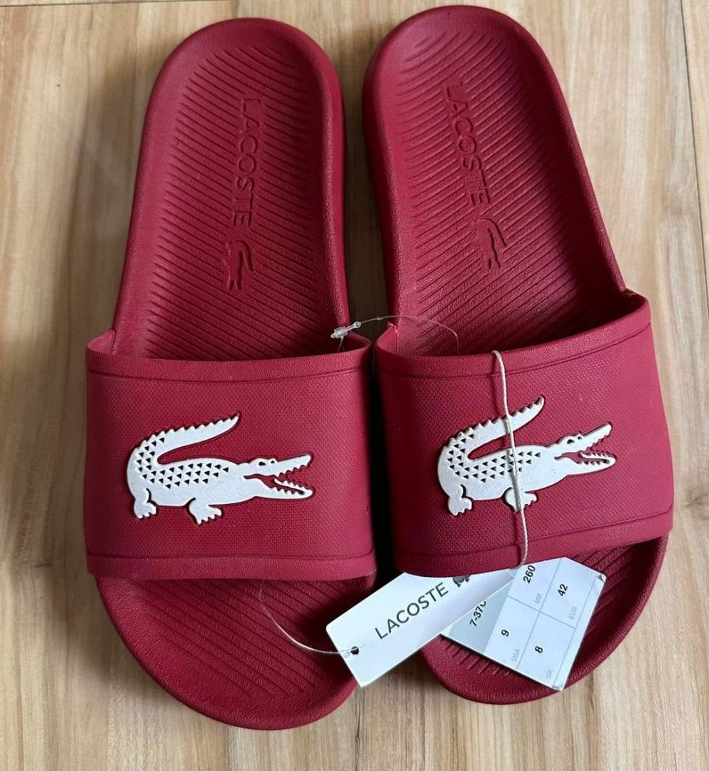 LACOSTE, Men's Fashion, Footwear, Slippers & Slides on Carousell