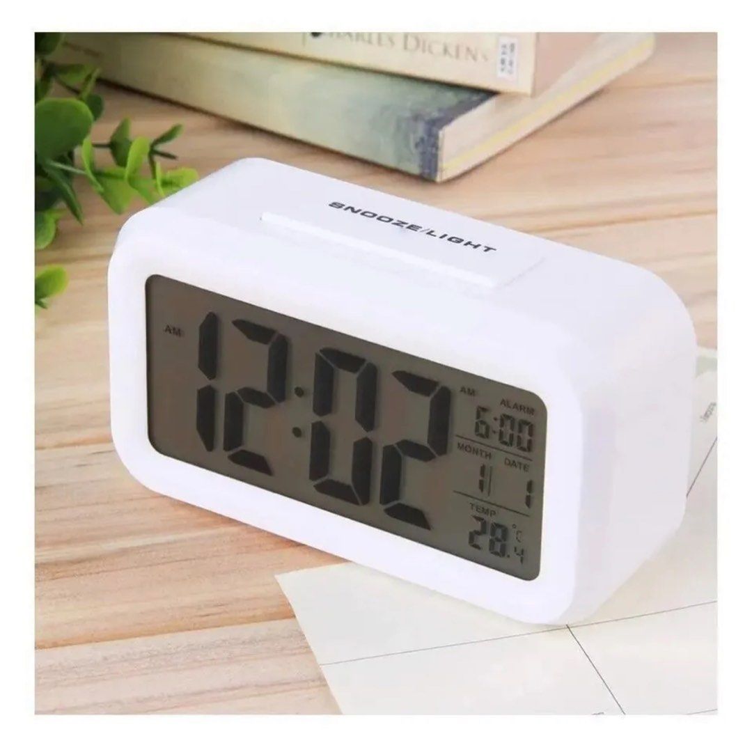 LED Digital Alarm Clock Backlight Snooze Data Time Calendar Desktop ...