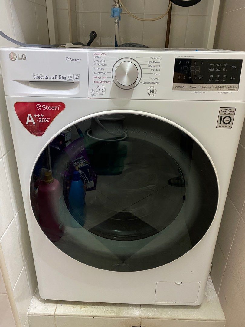 LG 8.5 Kg Front Load Washing Machine, TV & Home Appliances, Washing ...