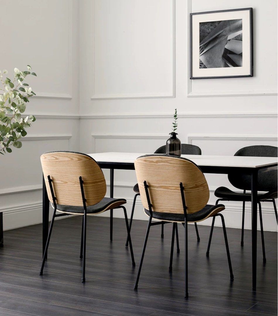 LIAVE Modern Fabric Dining Chair, Furniture & Home Living, Furniture ...