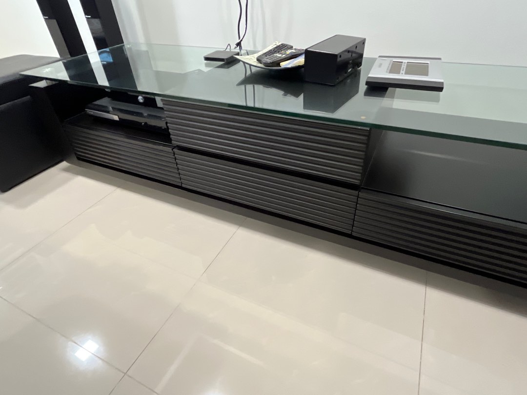 Lorenzo TV cabinet Tv console (Like new), Furniture & Home Living ...