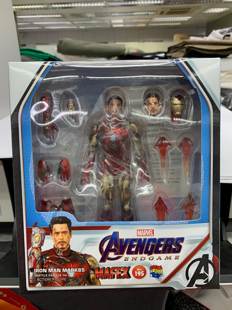 全新 日版 Medicom Toy Mafex 195 MARK85 BATTLE DAMAGE Ver. IronMan Mk-85 I AM IRON MAN Avengers ...