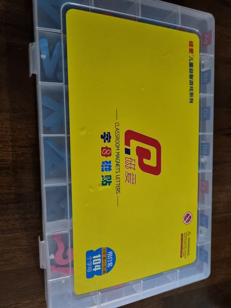 Magnetic alphabet box, Hobbies & Toys, Toys & Games on Carousell