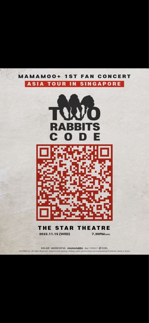 (3 Cat 1 tics) Mamamoo+ 1st Fan Concert (1 ticket includes Hi-Bye ...