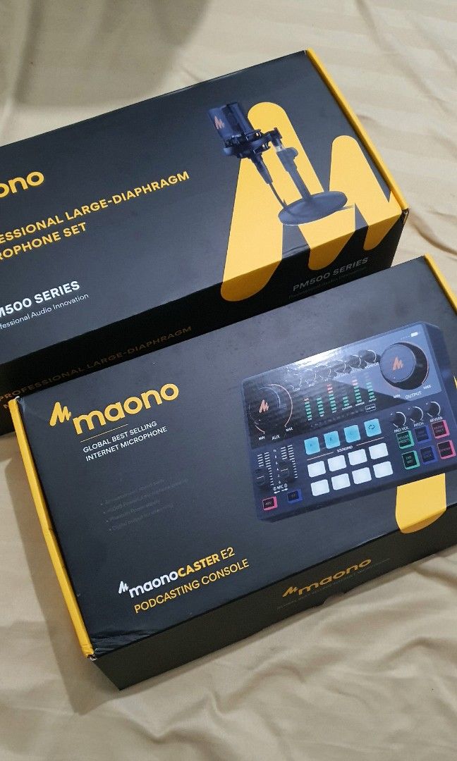 Maono AME2 Condenser and 500T Mic, Audio, Microphones on Carousell