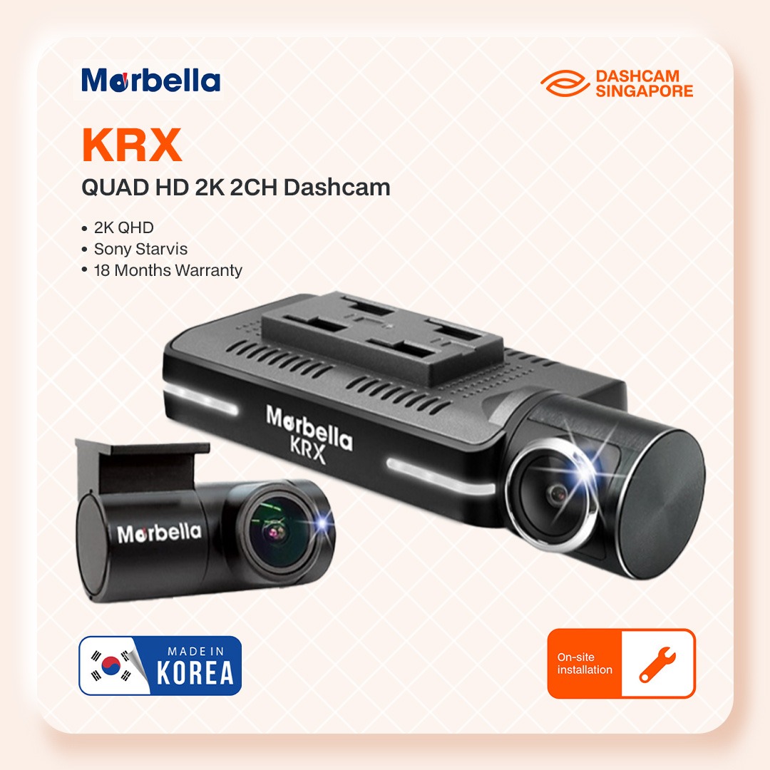 Marbella KRX | 2 Channel QHD Dashcam / 2K Car Camera [Made in Korea] | Professional Dash Cam ...