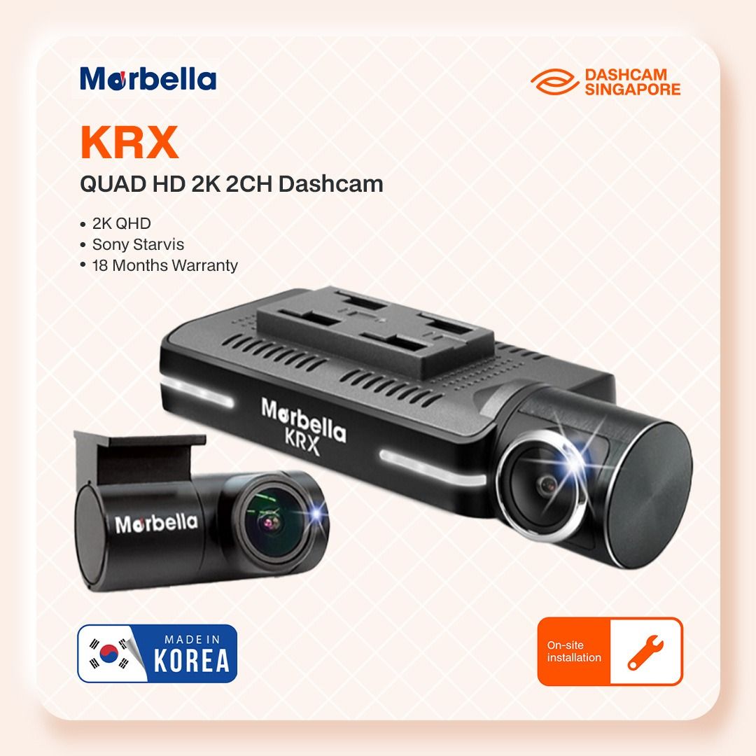 Marbella KRX | 2 Channel QHD Dashcam / 2K Car Camera [Made in Korea ...