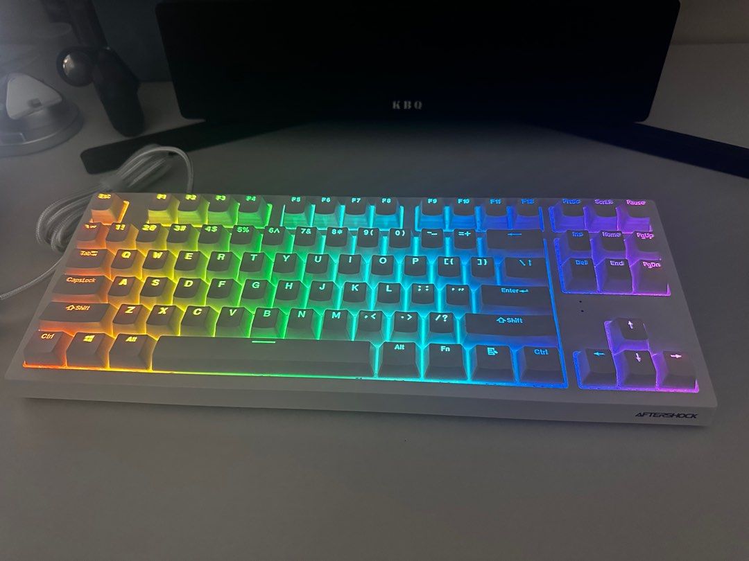 Mechanical Keyboard Red Switch (Aftershock Oden V2) White, Computers ...