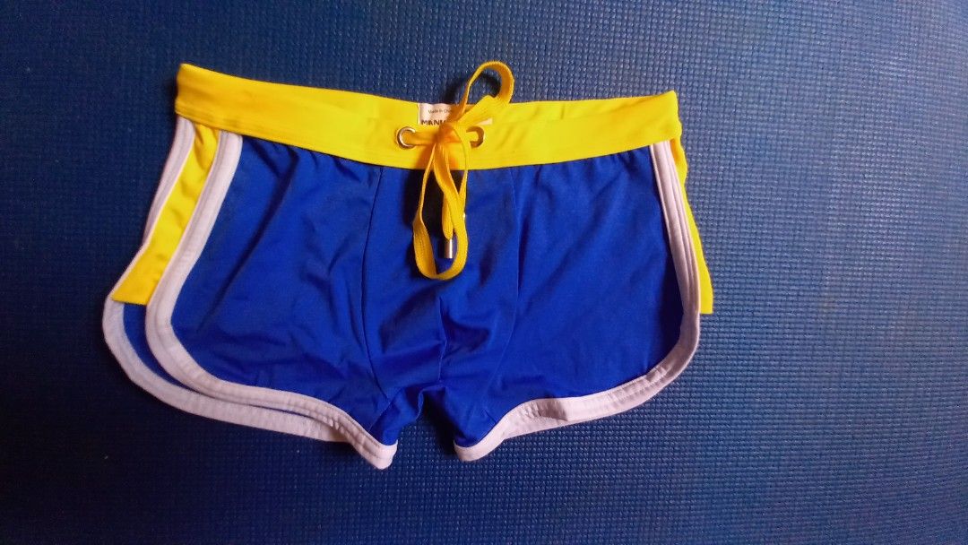 Men's swimwear square cut trunks, Men's Fashion, Bottoms, Swim Trunks ...