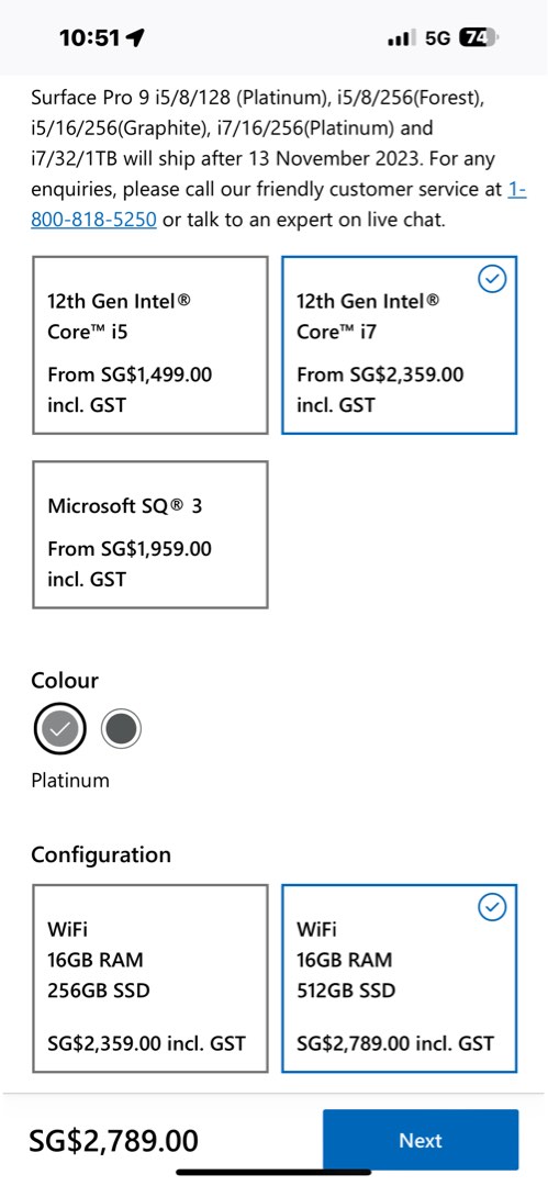 Microsoft Surface Pro 9, i7 12 gen, 512/16GB with extended warranty, Computers & Tech, Laptops ...