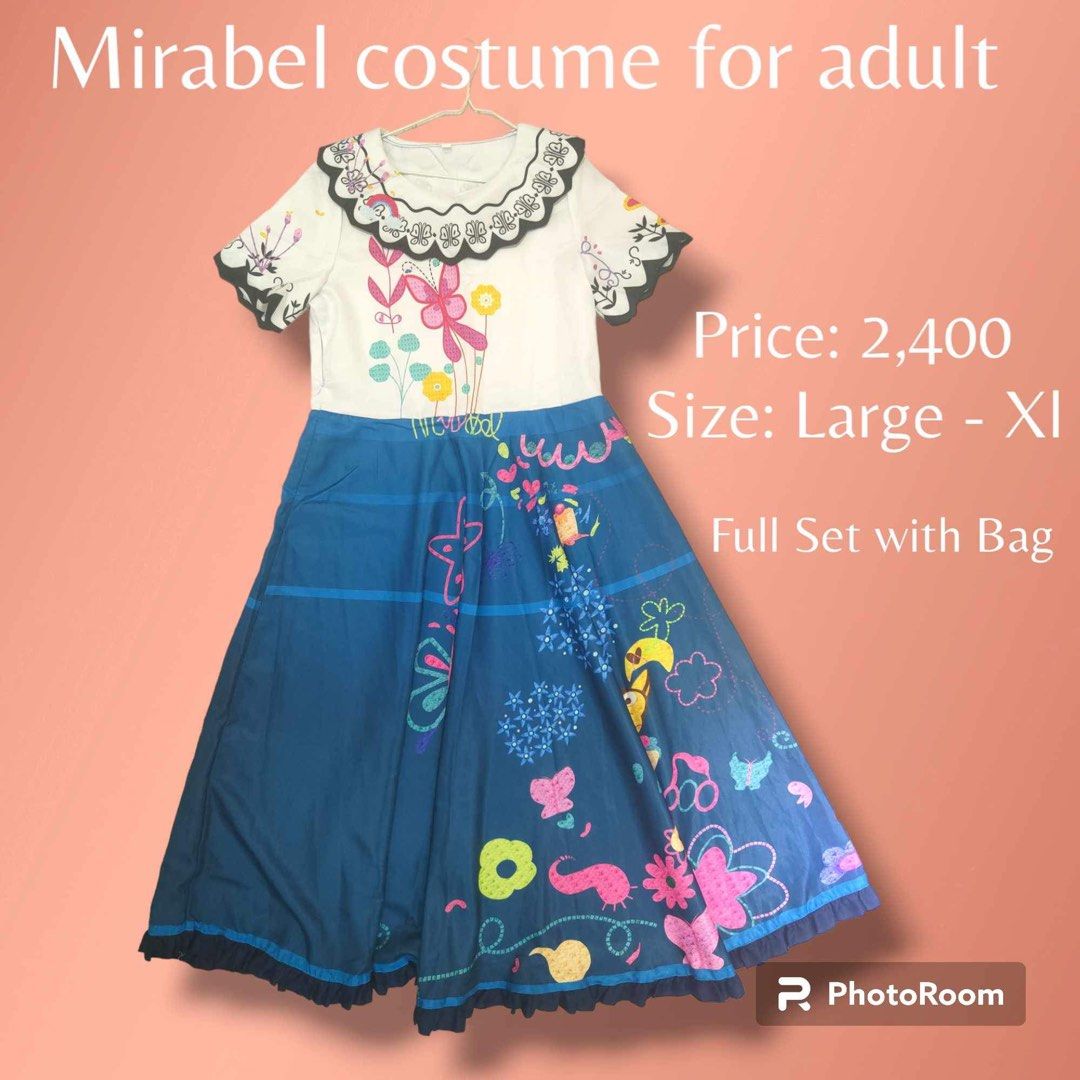 Mirabel Costume for Adult Full Set Including Bag, Women's Fashion ...