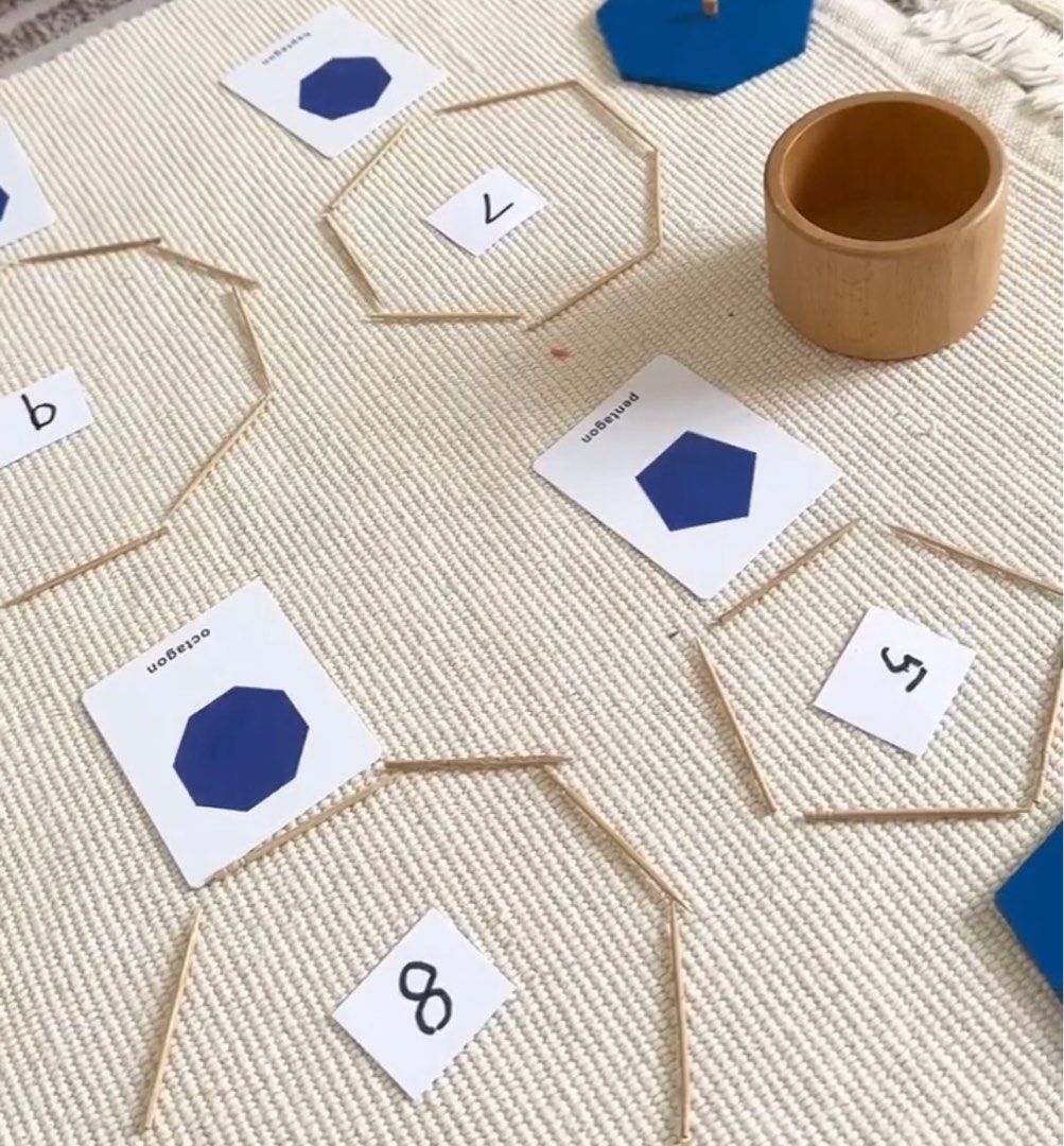 Montessori 3part card geometry cabinet, Hobbies & Toys, Books ...