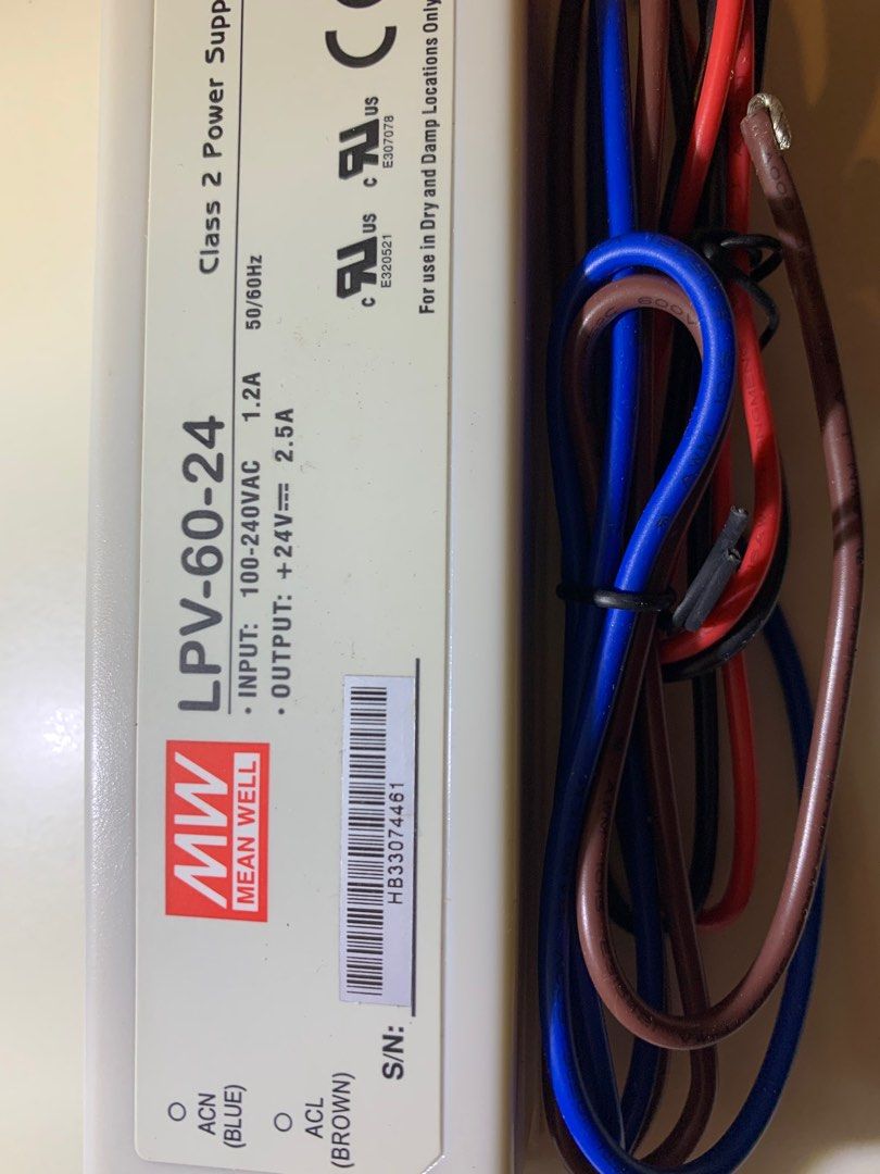 MW LPV-60-24 Led driver, Furniture & Home Living, Lighting & Fans ...