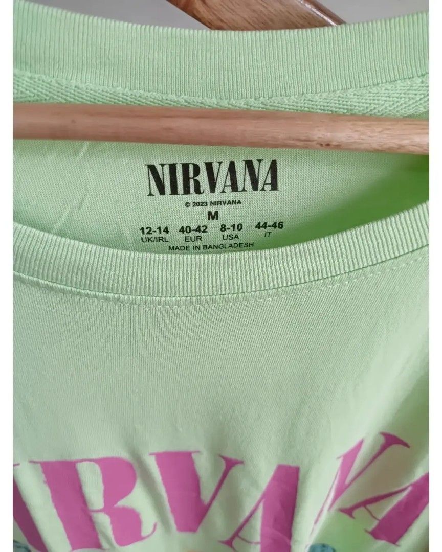 NIRVANA PRIMARK OVERSIZED T-SHIRT DRESS, Women's Fashion, Dresses ...