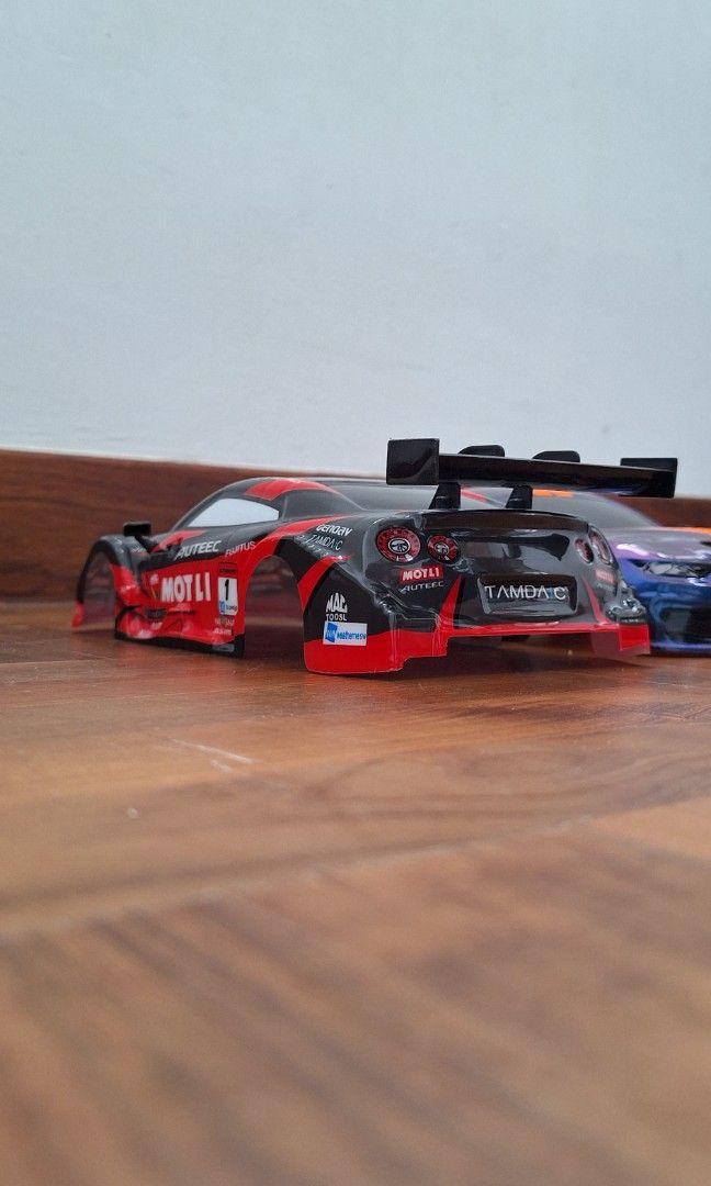 Nissan GTR R35 and Ford Mustang GT 1/18 scale RC Body, Hobbies & Toys ...