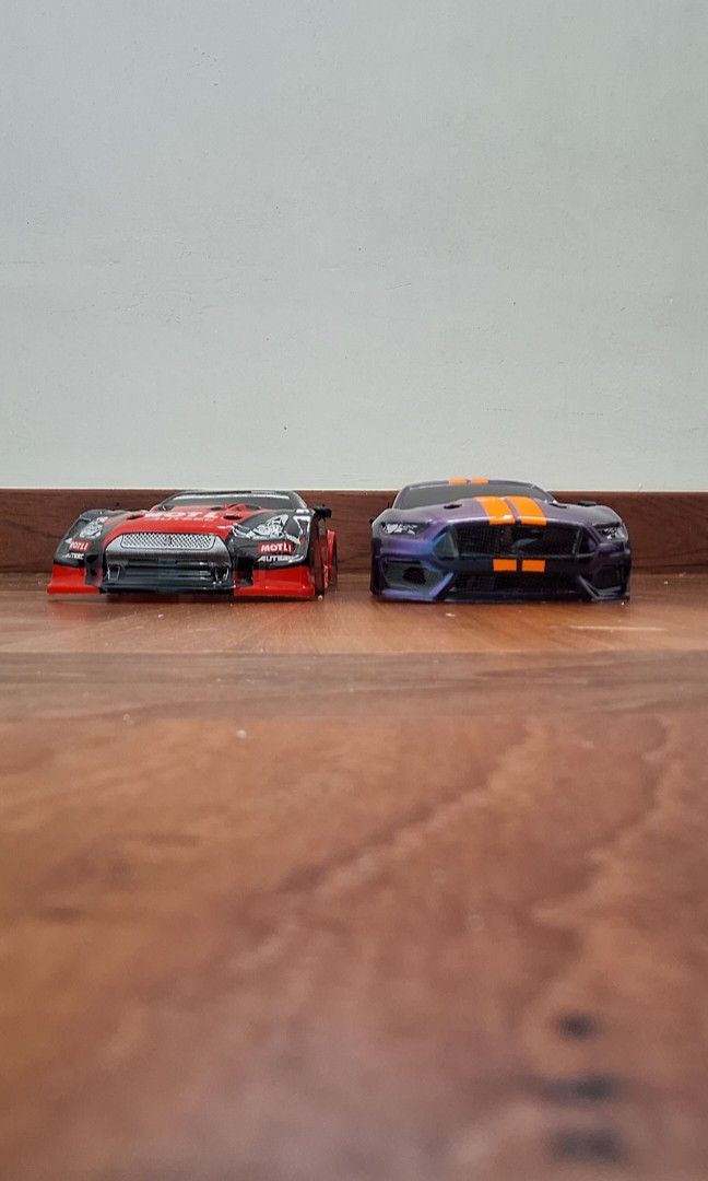 Nissan GTR R35 and Ford Mustang GT 1/18 scale RC Body, Hobbies & Toys ...