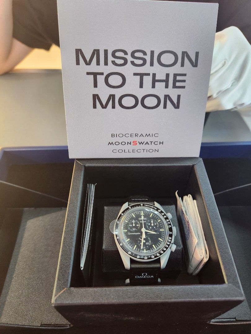 Omega Swatch Moon, Luxury, Watches on Carousell