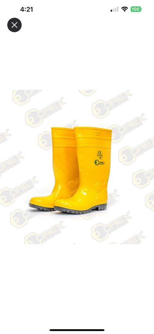 Orex safety rain boots with steel toe & sole, Men's Fashion, Footwear ...