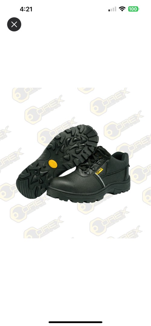 Orex safety shoe with steel toe-cap & mid sole #500 laced shoe, Men's ...