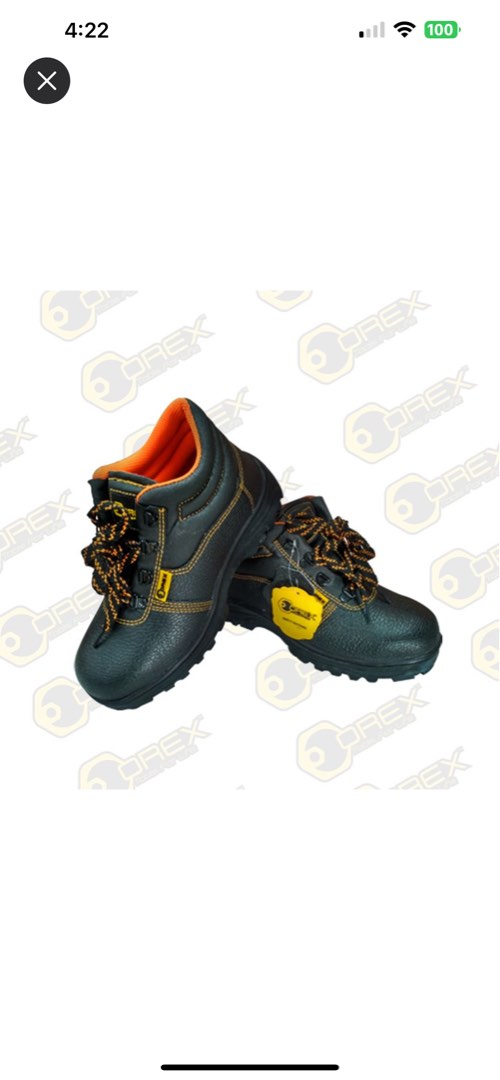 Orex safety shoe with steel toe-cap & sole, #600 (mid cut), Men's ...